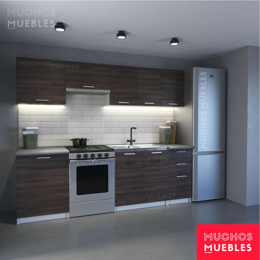 Combinación de cocina modular, 240cm Castaña - Marketplace de Muebles ...